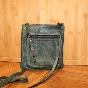 Fossil | Bags | Fossil Green Leather Crossbody Bag Purse | Poshmark